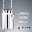 Classic steel Stainless Steel Milk Container - 1 L, 1000 ml Price in ...