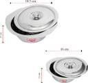 Metking Stainless Steel Donga Set with Lid - 2-Piece Serving Bowls ...