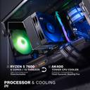 XRIG NIGHTWOLF V3 AMD RYZEN 5 7600 (6 Cores 12 Threads 5.1GHz) (16 GB ...