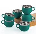 SPEACK Pack of 12 Stainless Steel, Plastic Tea Cups Set, Tea Cup, Tea ...
