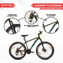 LEADER Platinum 27.5T [21-Speed] Alloy MTB Cycle with Front Suspension ...