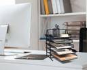 Flipkart.com | HONESTSTORE 5 Compartments Metal File Rack Letter Tray ...