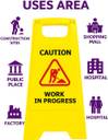 SHREEVA Work in Progress -Foldable Safety Sign Board for Maintenance ...