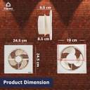 Hewa 8 inch (200mm Round back) 100% copper Ventilation Exhaust fan Duct ...