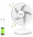 Rico Fan with Auto Oscillation |Type-C Charging | 3-Speed Settings ...