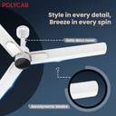 Polycab Wizzy Neo DLX with 2 Year Warranty BLDC Motor 1200 mm Ceiling ...
