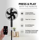 V-Guard Esfera Remote 5 Blade 400 mm 5 Blade Pedestal Fan Price in ...