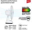 IMPEX Rechargeable Table Fan (BREEZE D3) with LED Light 305 mm 3 Blade ...