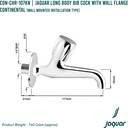 Jaquar Continental series Faucet Long Body Bib cock with Wall Flange Basin Mixer Faucet Price in ...