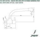 Jaquar Sink Cock with Extended Swinging Spout (Wall Mounted Model) With ...