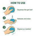 HEALTHTREK Stress Reliever Gel Ball for Hand Therapy & Finger Exercise ...