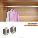 Volo Stainless Steel Oval Closet Rod with End Supports (Size : 6 ft ...