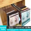 Volo Soft Close Pull Out Pants Rack - 22 Arms Steel Pull Out Saree ...