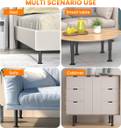 HASTHIP Adjustable Metal Furniture Bed Risers Legs with Screws for Sofa ...