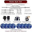 BULLAR 50 kg Cast Iron Home Gym Set 4 Ft,5 Ft Weight Lifting Rod ...