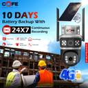 COFE CF-4G-PTSL24-BDL | Wi-fi 6 Solar 4G Camera |10 Days Backup | 24x7 Recording Security Camera ...