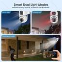 OSHSIZ PTZ 4MP Dual Camera Outdoor CCTV WiFi with AI Motion Detection ...