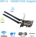 Techsync WiFi 6 PCIe Network Card with Bluetooth 5.2 – 1800M 2.4/5G ...