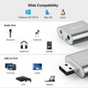 SwapME USB Sound Card, USB to Audio Jack Adapter 7.1 Channel External ...