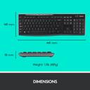 Logitech MK 275 Wireless Standard Gaming Keyboard Compatible with ...