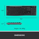 Logitech MK 275 Wireless Standard Gaming Keyboard Compatible with ...