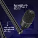 Kreo Rec Podcast Mic for Youtube Accessories, Mic Stand, Studio Mic ...