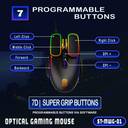 SWAPITECH RGB Gaming Mouse ST-MWG-01 Adj DPI Upto 6400, 7 Programmable ...