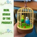 mega star Singing & Chirping Bird Battery Operated Hanging Cage Music ...