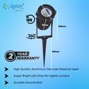 ASTER LITE 10W LED Spike Light, Garden Focus Light (Warm White, Pack of ...