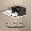 Portronics My Buddy L Folding Wall Mounted Study Table Wood Portable ...