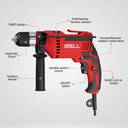 iBELL Tool Kit with Impact Drill TD13-100, 650W, Copper Armature, Chuck ...