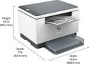 HP M233dw Multi-function WiFi Monochrome Laser Printer with Auto Duplex ...