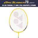 YONEX Arcsaber 73 Light Yellow Strung Badminton Racquet - Buy YONEX ...