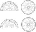 Flipkart.com | Rulerzz Pack of 2Pcs D-Shape Scale and 2Pcs Circle ...