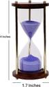 NORVILLE Wooden and Brass Sand Timer Hour Colored Sandclock 4" Time 1 ...