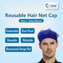 C-Cure Mesh Hair Net Cap Protective Hair Nets (Blue Mesh, Pack of 10Pcs ...
