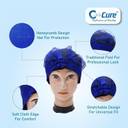 C-Cure Mesh Hair Net Cap Protective Hair Nets (Blue Mesh, Pack of 10Pcs ...
