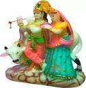 S A Gifts Sai Amrut Radha Krishna Idol Glowing Radium Hindu God (21cm ...