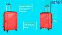 SAFARI Carter Polypropylene 5 Years Warranty Set of 3 Trolley Bags (55 & 67 & 76 cm) Cabin ...