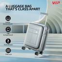 VIP ZORRO STROLLY 55 360° SMS Cabin Suitcase 8 Wheels - 22 inch Silver ...