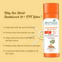 BIOTIQUE Sunscreen - SPF 50+ PA+++ Sun Shield Sandalwood Lotion UVB/UVA ...
