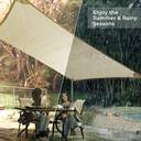 Hippo Waterproof Sun Shade Sail HDPE Fabric Rain Protection (IVORY-GLOW ...