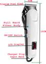 BNHGF Rechargeable Professional White & Black Cordless Hair Clipper And ...