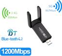 Wavenex Bluetooth + 5Ghz Dual Band Wifi Adapter for PC 1300 Mbps with ...