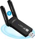 Wavenex Bluetooth + 5Ghz Dual Band Wifi Adapter for PC 1300 Mbps with ...