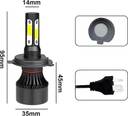 hjg 4-Side 3D H4 Led Headlight for Apache RTR 160 4V(2020-2024) 3600LM ...