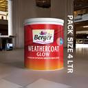 Berger Weather-Coat GLOW High Premium Exterior WALL Paint_4 LTR White ...