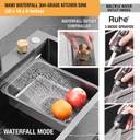 RUHE Nano Kitchen Sink 304-Grade Single Bowl (30x18x9 Inches) with ...