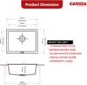 Carissa by Carysil Quartz Titanium Max Plus Kitchen Sink, 304 SS ...