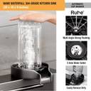 RUHE Nano Kitchen Sink 304-Grade Single Bowl (30x18x9 Inches) with ...